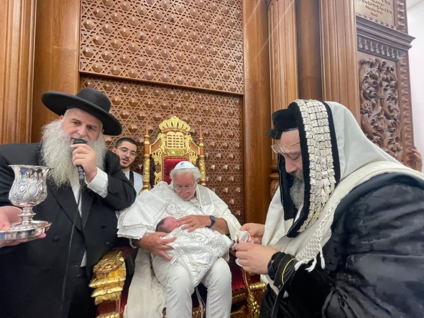 שמחת ברית המילה לנין האדמו"ר ה'בבא ברוך'